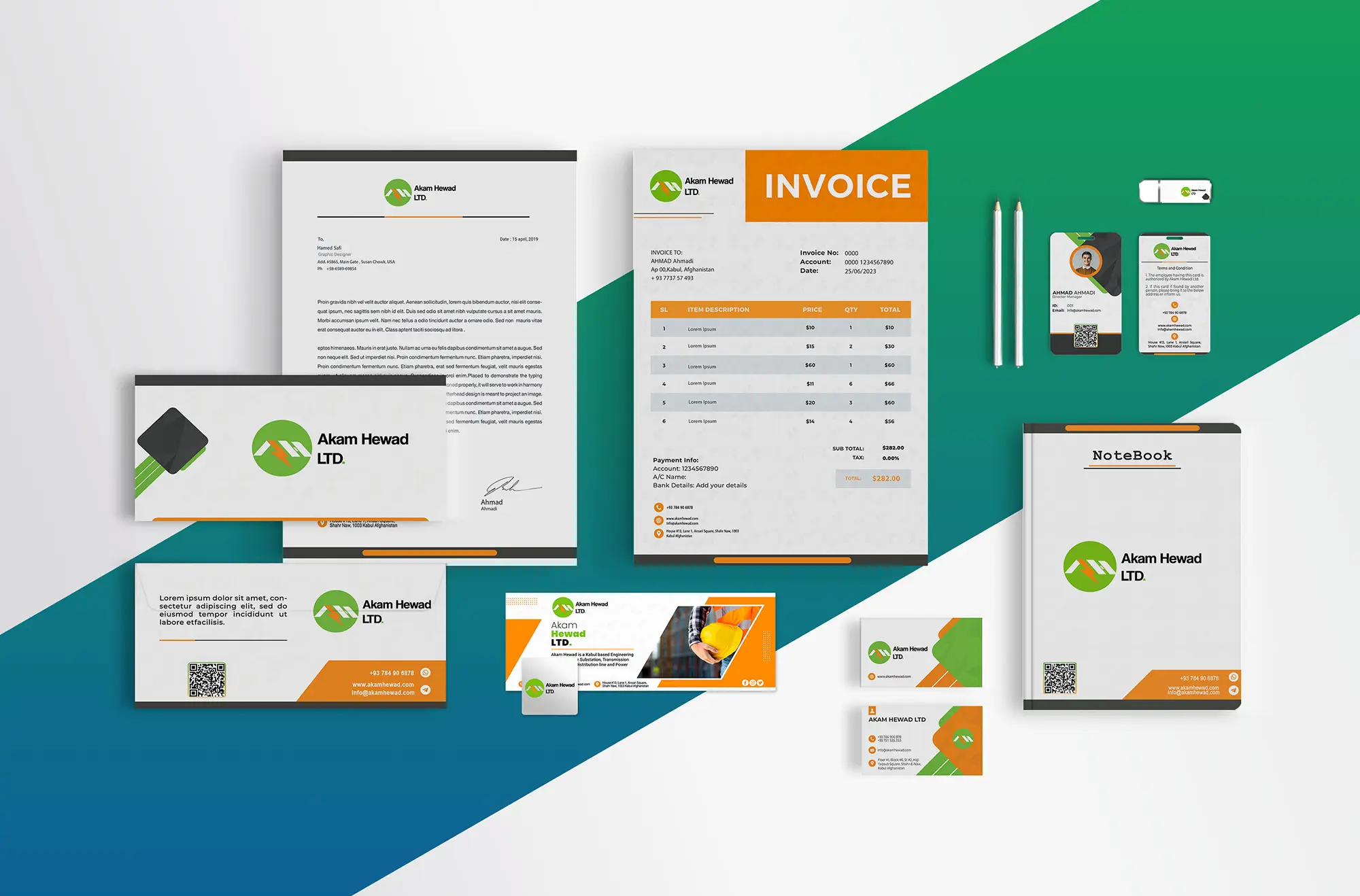 Akam Hewad Ltd Branding Kit - iClick Agency