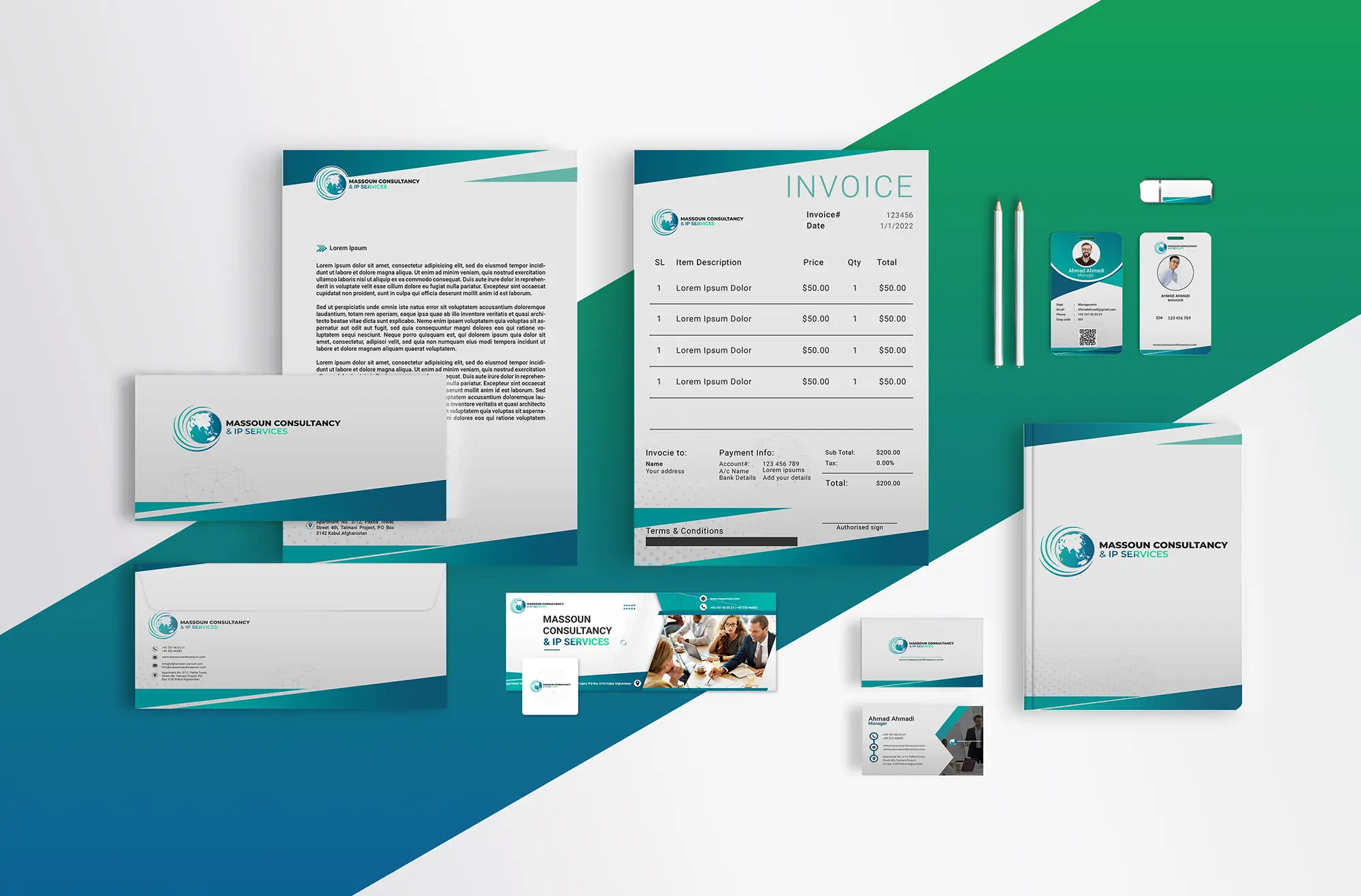 Massoun Consultancy & IP Services Branding Kit - iClick Agency